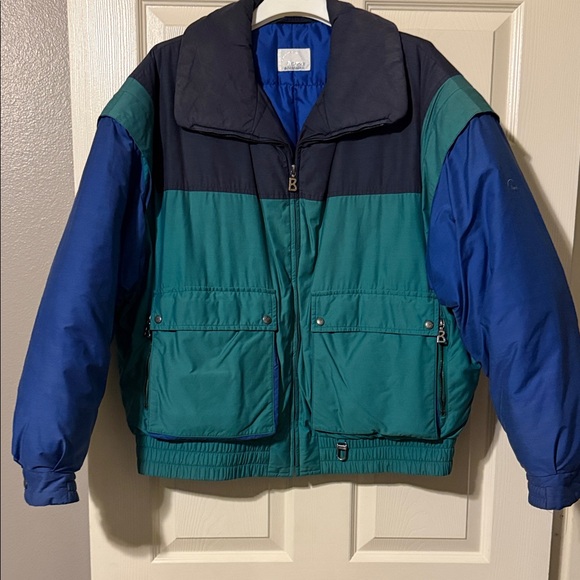 Bogner | Jackets & Coats | Bogner Blue And Green Puffer Jacket | Poshmark